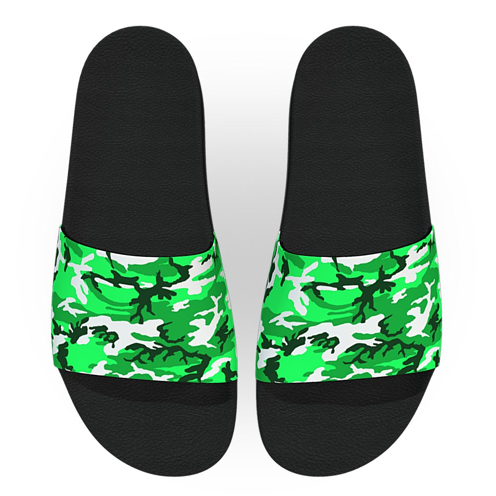 Lime Green ERDL Camouflage Slide Sandals & Deco Slides