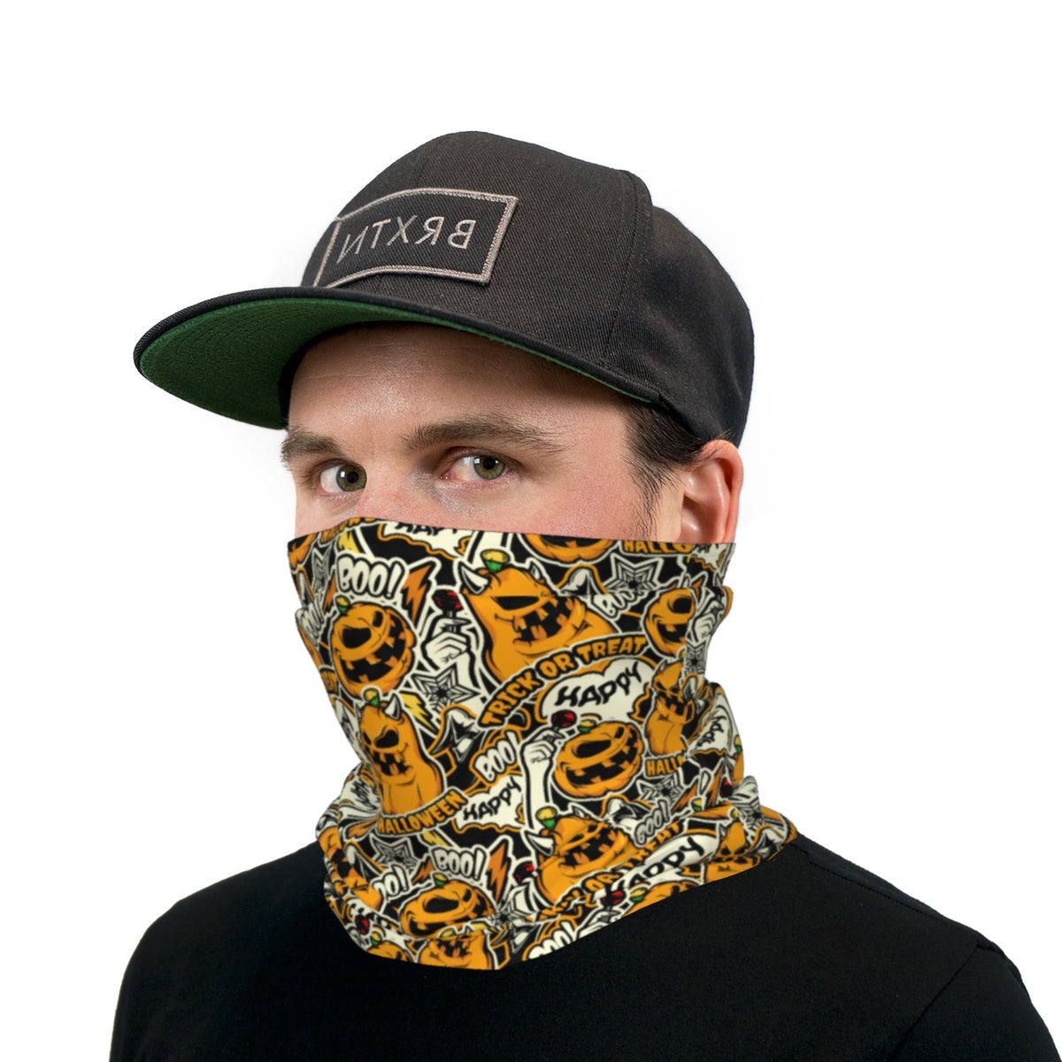 Scary Trick or Treat Neck Gaiter Face Mask & Deco Slides
