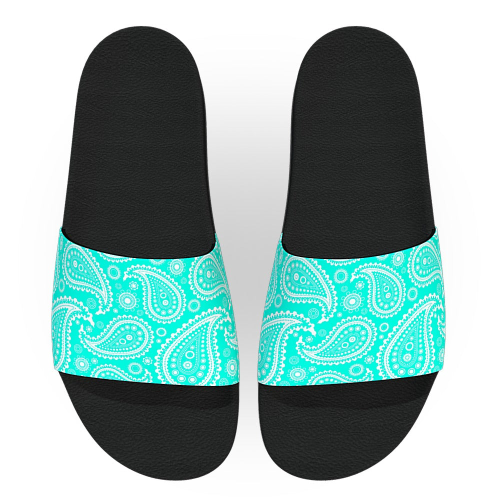 Cyan Bandana Slide Sandals & Deco Slides
