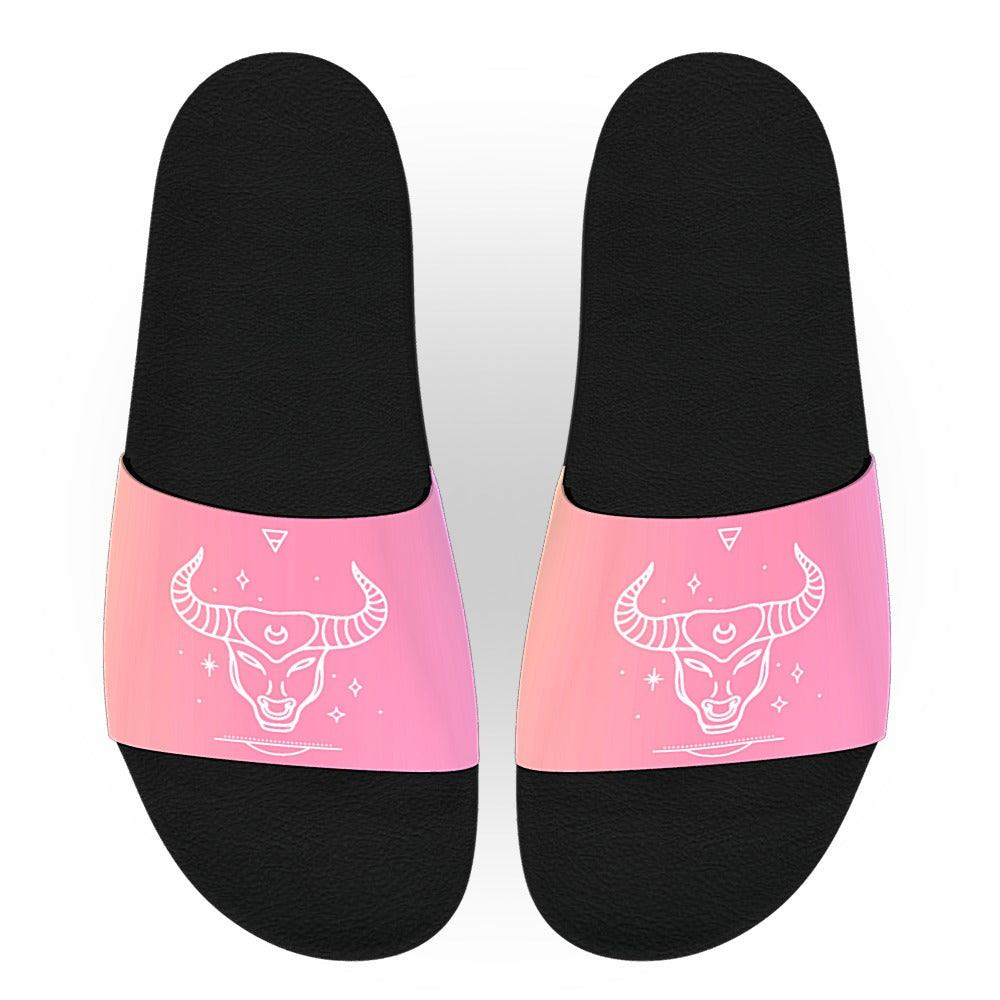 Colorful Taurus Zodiac Slide Sandals & Deco Slides