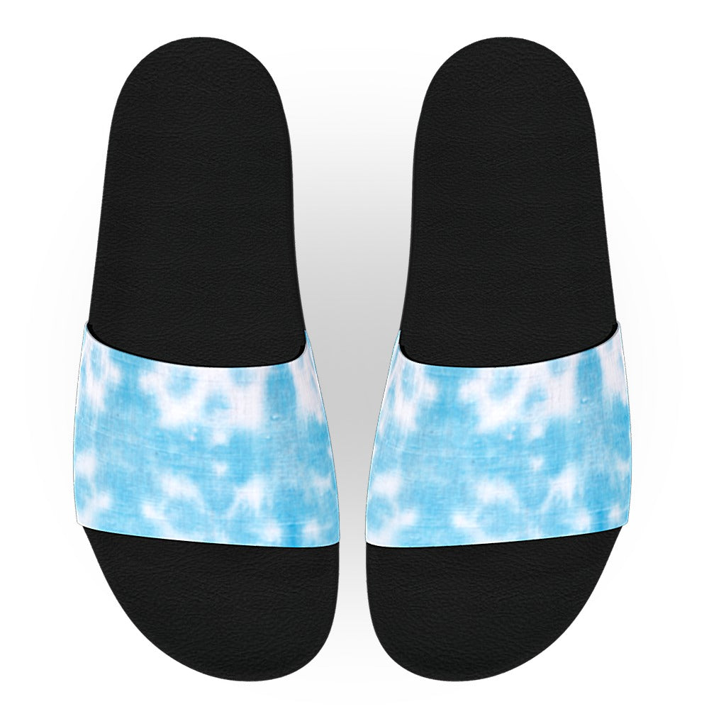 Sky Blue Tie Dye Slide Sandals & Deco Slides